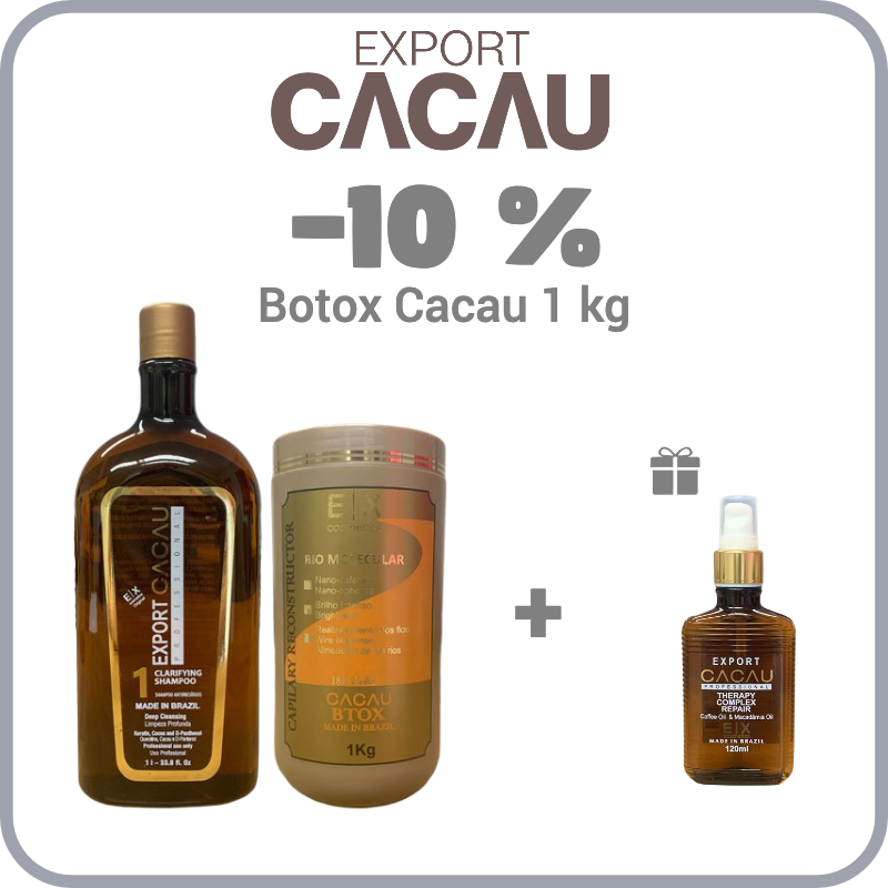 Pack Champú cacau paso 1-1L + Botox Capilar oro 18k 1Kg – Cosmetica ...